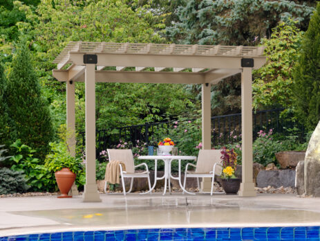 12' x 12' Arcadian Pergola | All Weather White Vinyl, | Shop Amish ...
