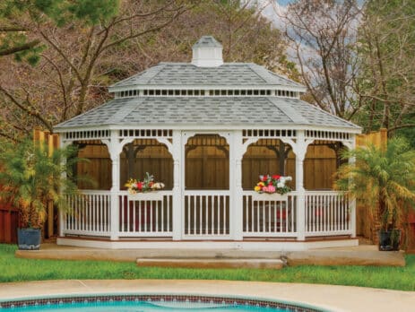 16' x 16' Wood Rectangle Gazebo w/ Screens | Shop Amish Outdoor Gazebos ...