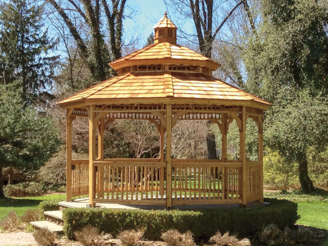 16' x 16' Wood Rectangle Screened Gazebo | Country Lane Gazebos